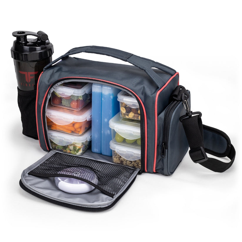 Red Meal Prep Lunch Bag Set – ThinkFit