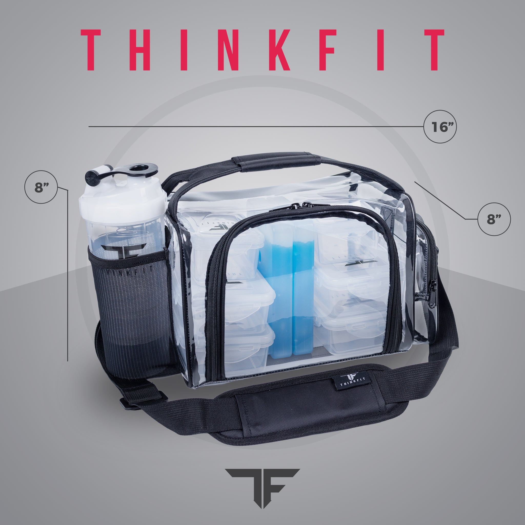 Clear Lunch Bag Security Compliant Meal Prep Lunch Bag Set – ThinkFit